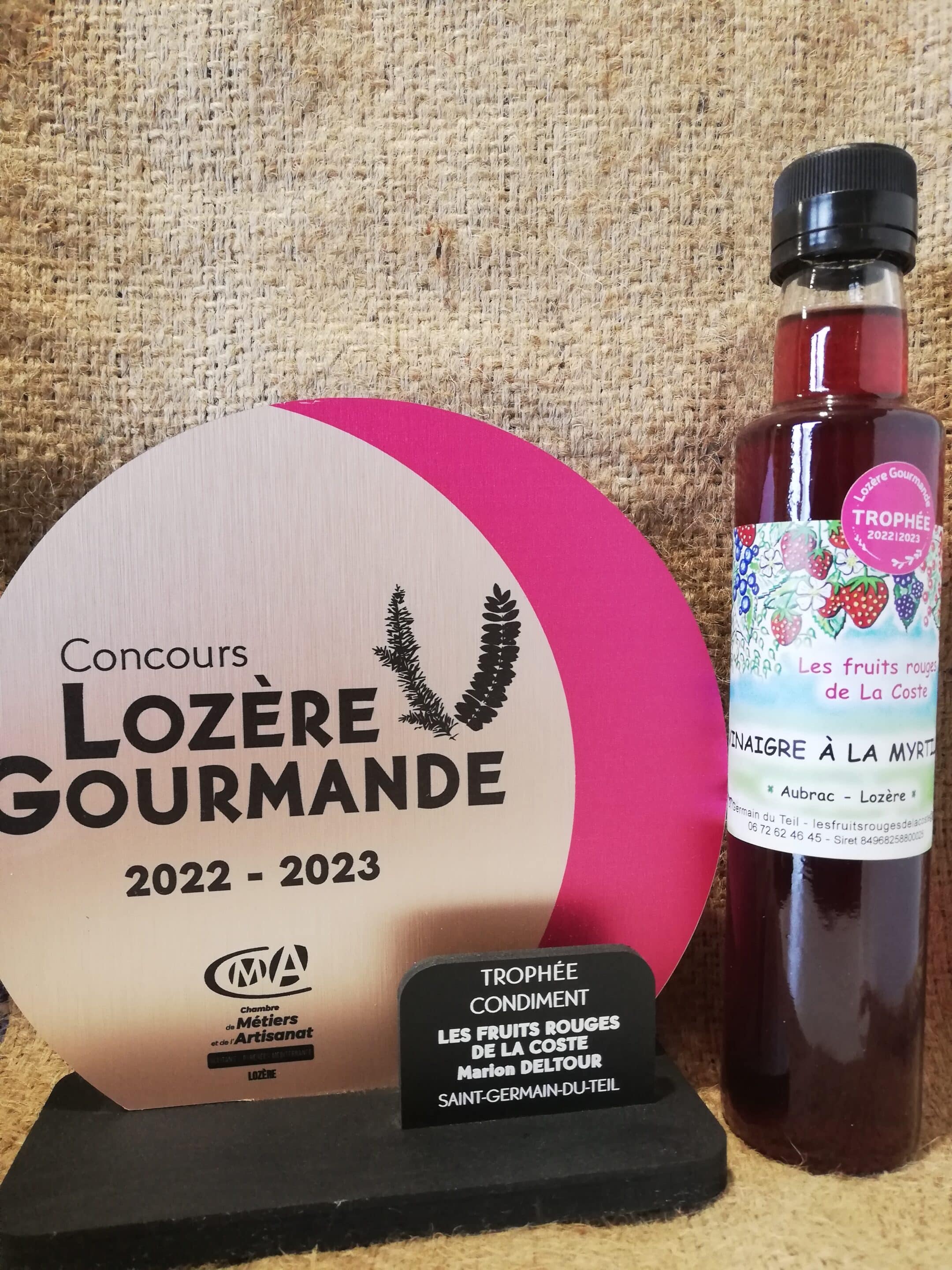 Vinaigre Myrtilles de Lozère - Les fruits rouges de la Coste