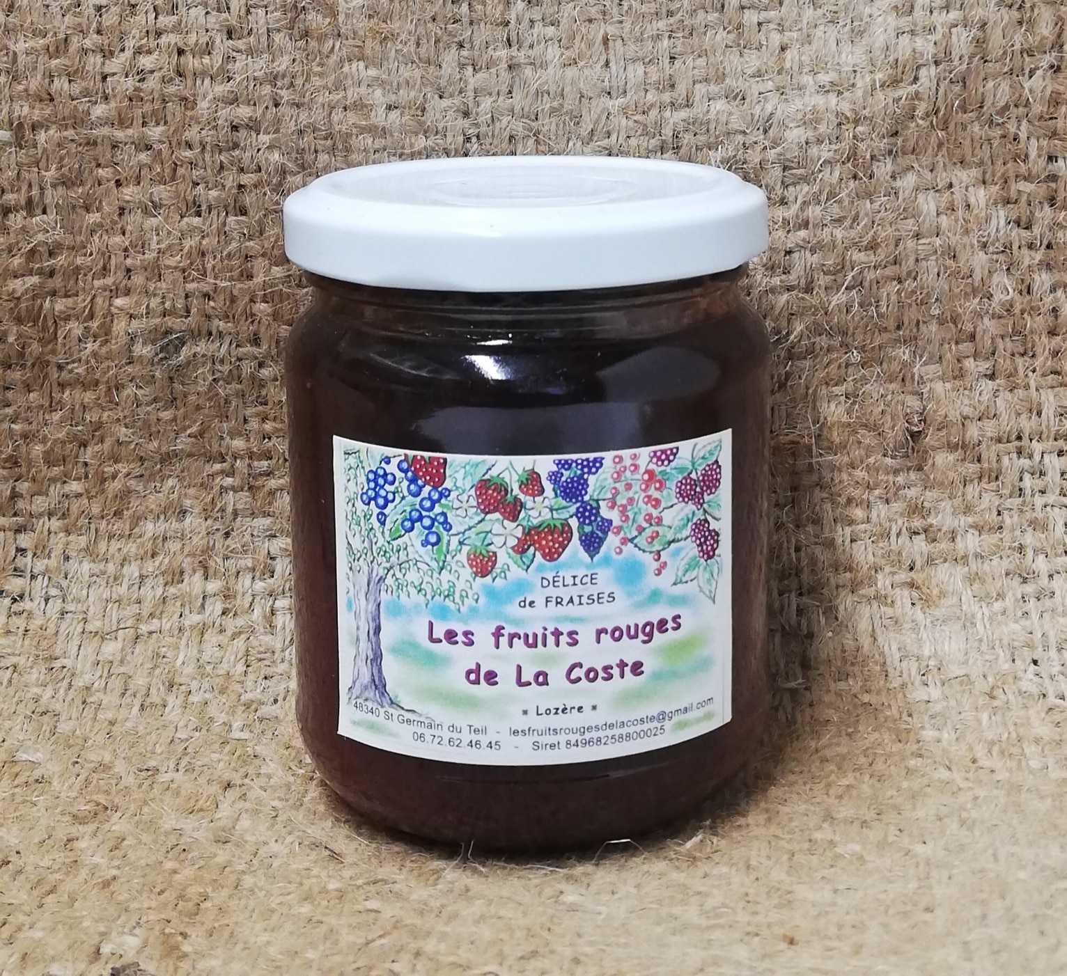 Confiture fraise de Lozère - Les fruits rouges de la Coste