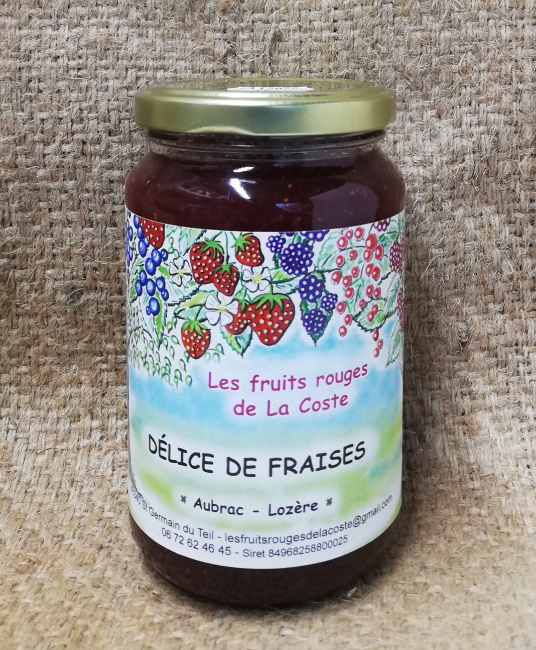 Confiture fraise de Lozère - Les fruits rouges de la Coste