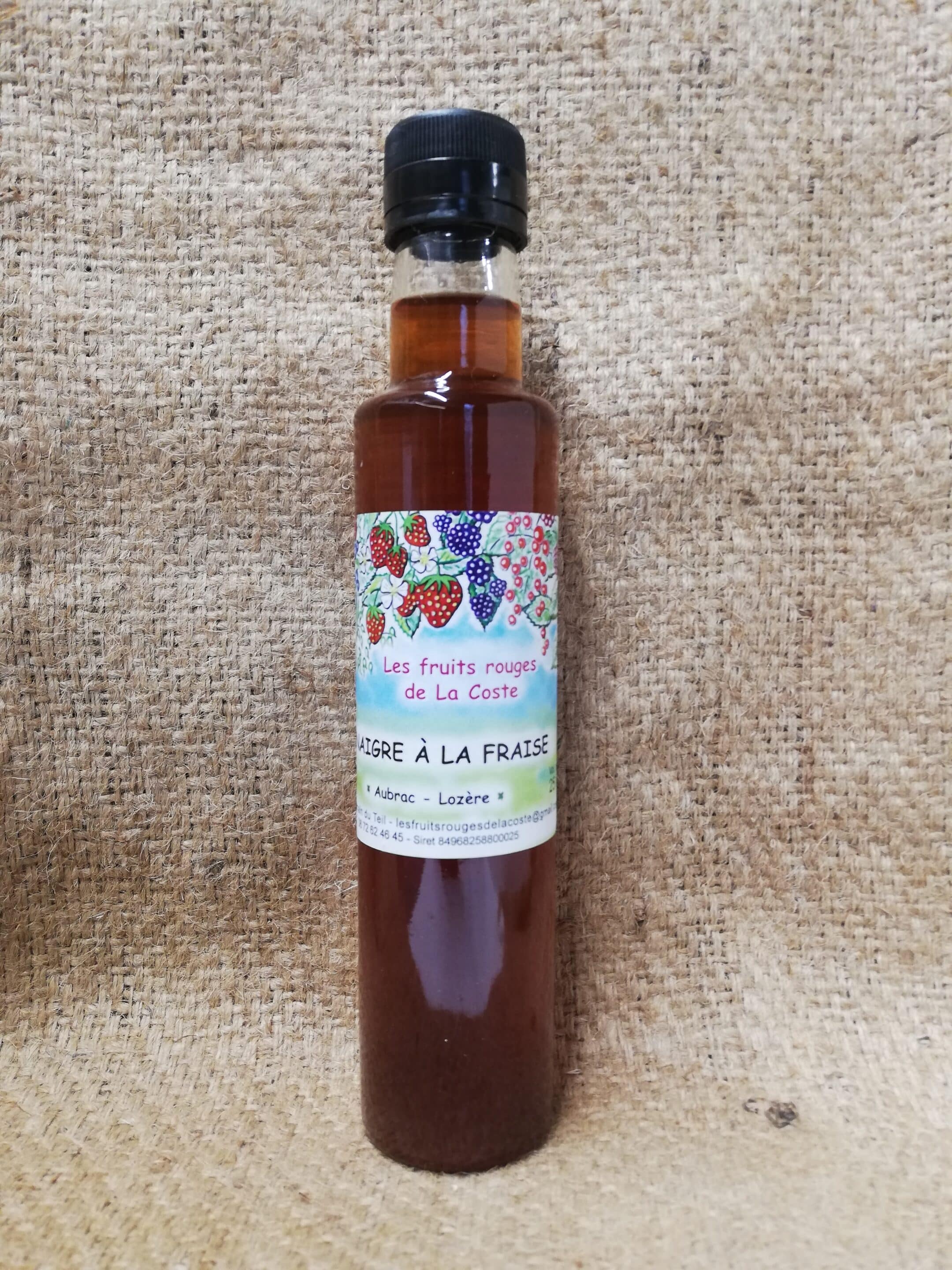 Vinaigre Fraise de Lozère - Les fruits rouges de la Coste