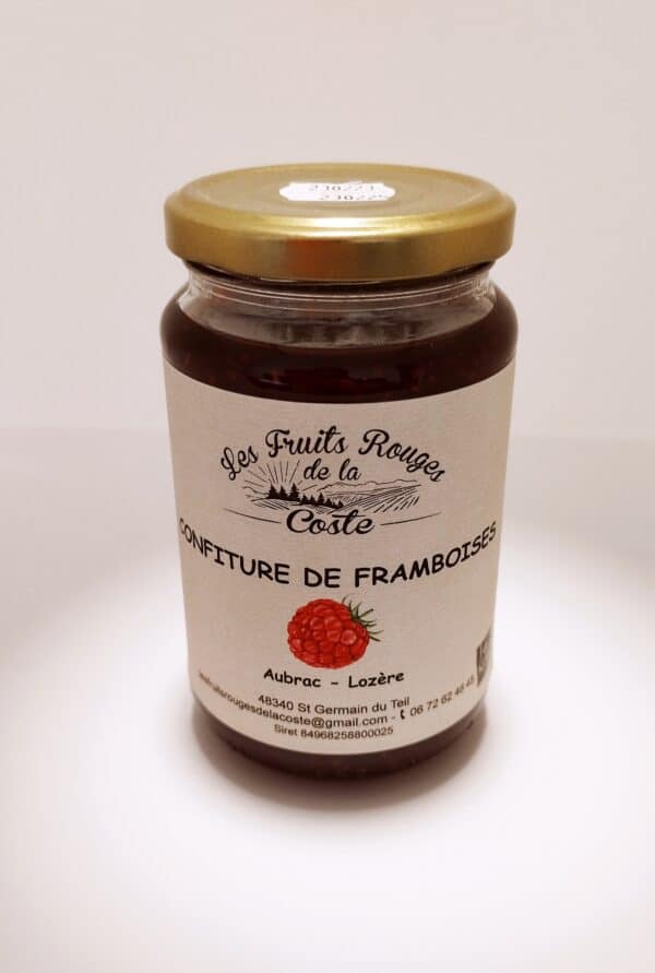 Confiture framboise de Lozère - Les fruits rouges de la Coste